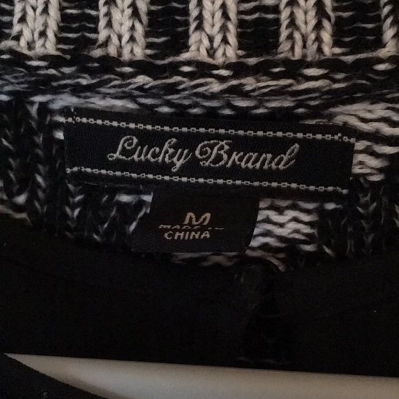 Lucky Brand | Sweaters | Aztec Print Black White Lucky Brand Crew Long ...